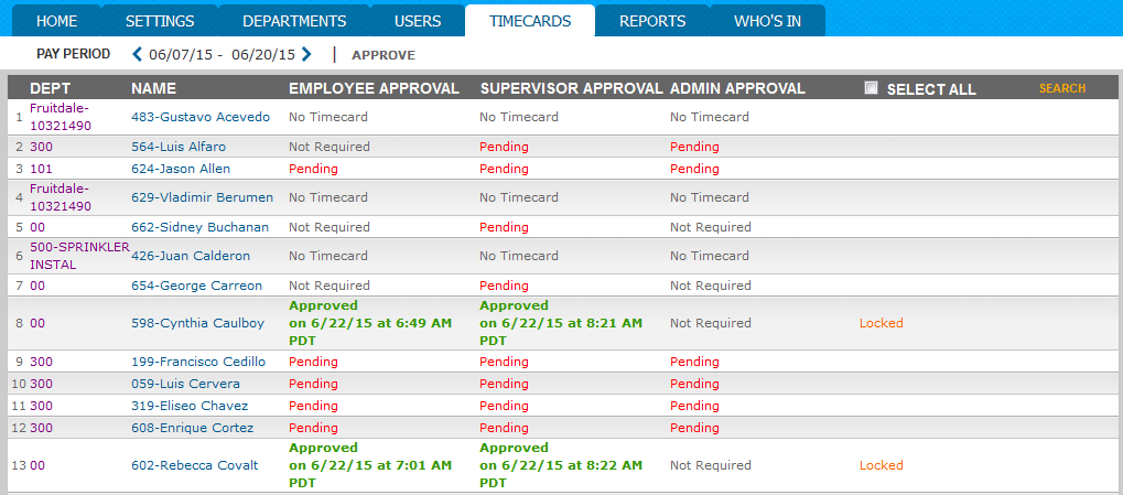 Web Time Clock and Online Time Attendance Software - uAttend