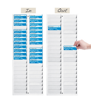 Pyramid 40-Pocket Employee ID Badge Rack - 1-800-TIMECLOCKS