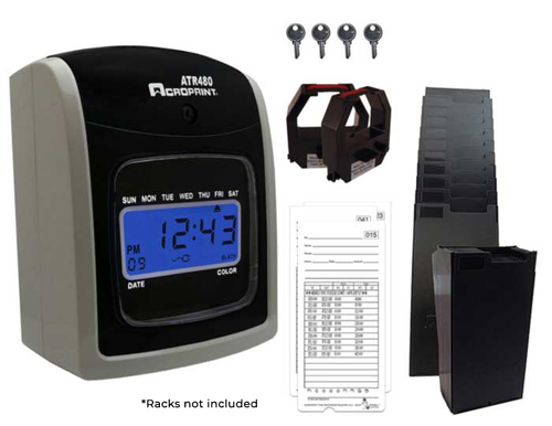 Acroprint ATR480 Totalizing Time Clock Bundle - 1-800-TIMECLOCKS