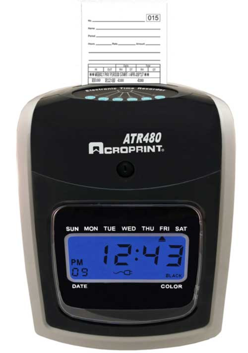Acroprint ATR480 Totalizing Time Clock - 1-800-TIMECLOCKS