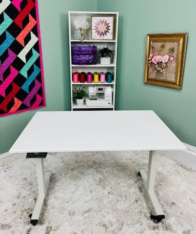 Dual Tier Adjustable Quilting and Sewing Table