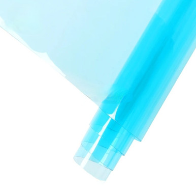 Solid Color Transparent Translucent TPU 18x53IN BLUE