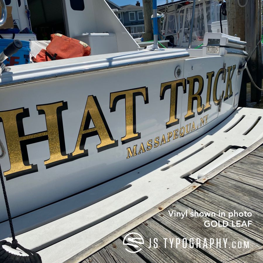 Boat Transom Decal Basic - JS Typography Inc