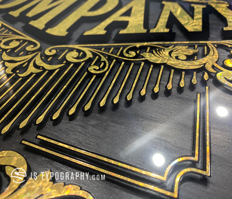 Victorian Floral Gold Decal - JS Typography LLC.