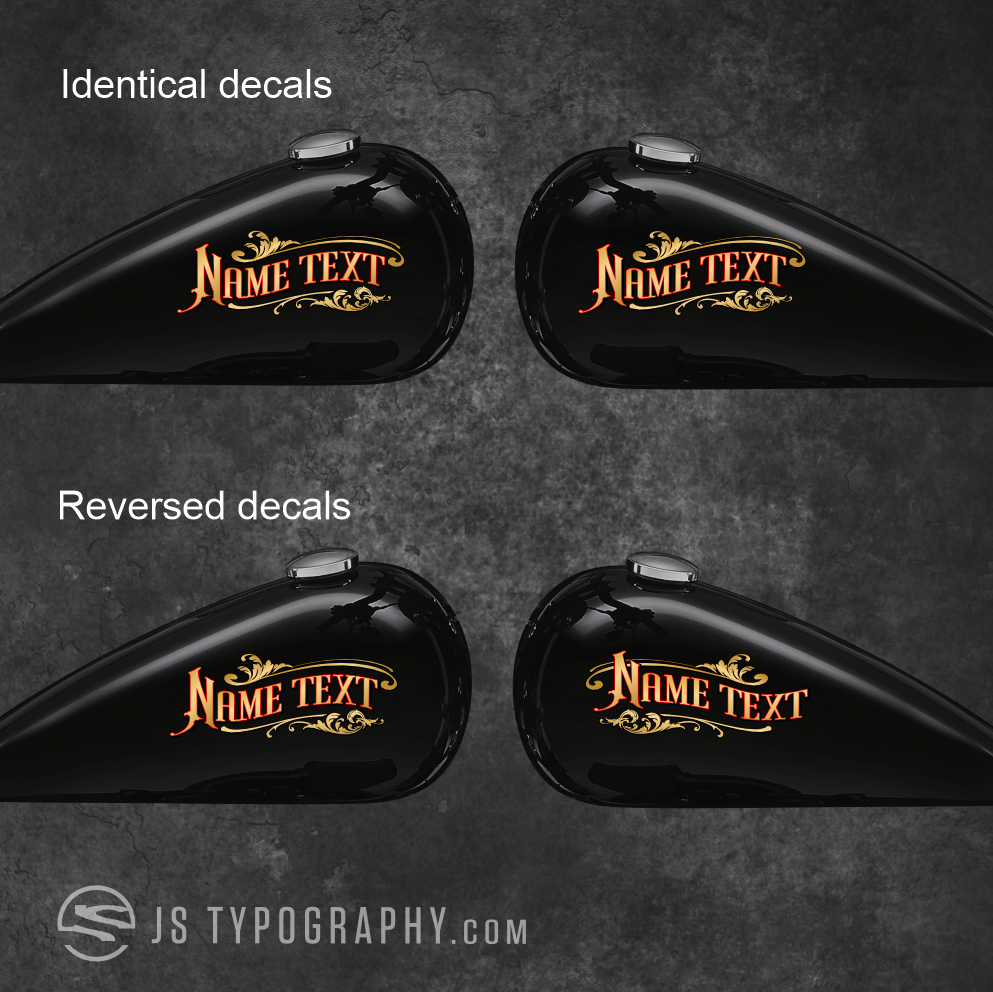 Floral Motorcycle Tank Decals - JS Typography Inc