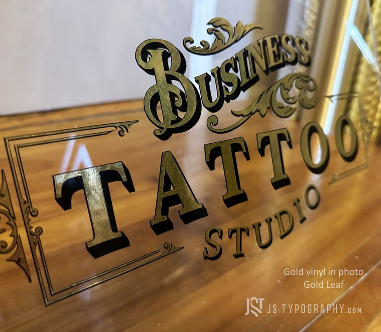 Vintage Window Decal JS Typography Inc Vintage Window Decal JS Typography Inc
