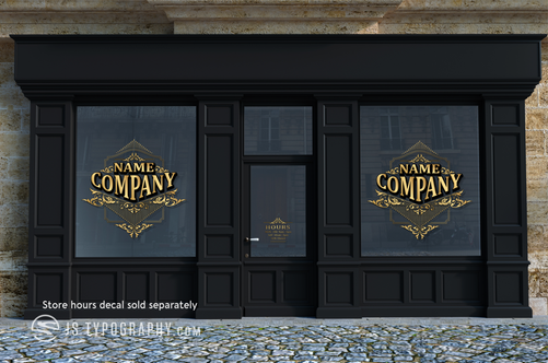 Victorian Floral Gold Decal - JS Typography LLC.