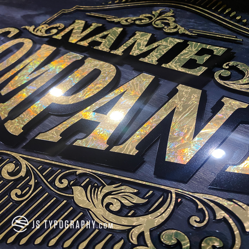 Victorian Floral Gold Decal - JS Typography Inc
