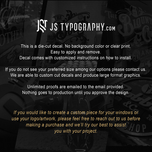 Hand Pointing Decal - JS Typography Inc