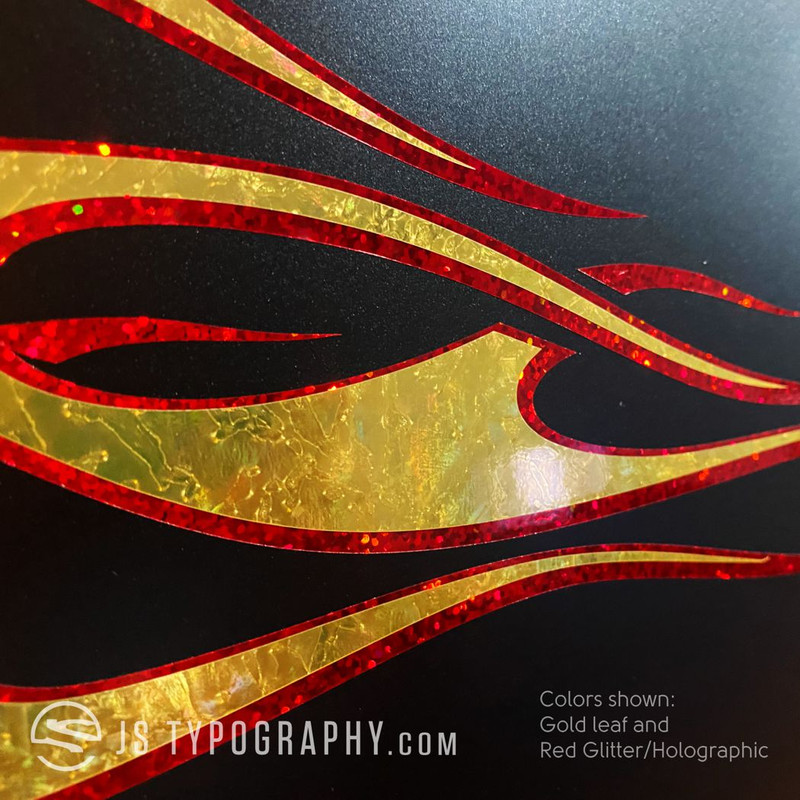Flames Decal for Tank Gold - JS Typography Inc