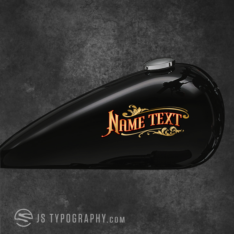 Floral Motorcycle Tank Decals - JS Typography Inc