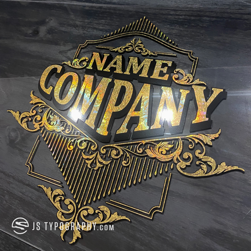 Victorian Floral Gold Decal - JS Typography Inc