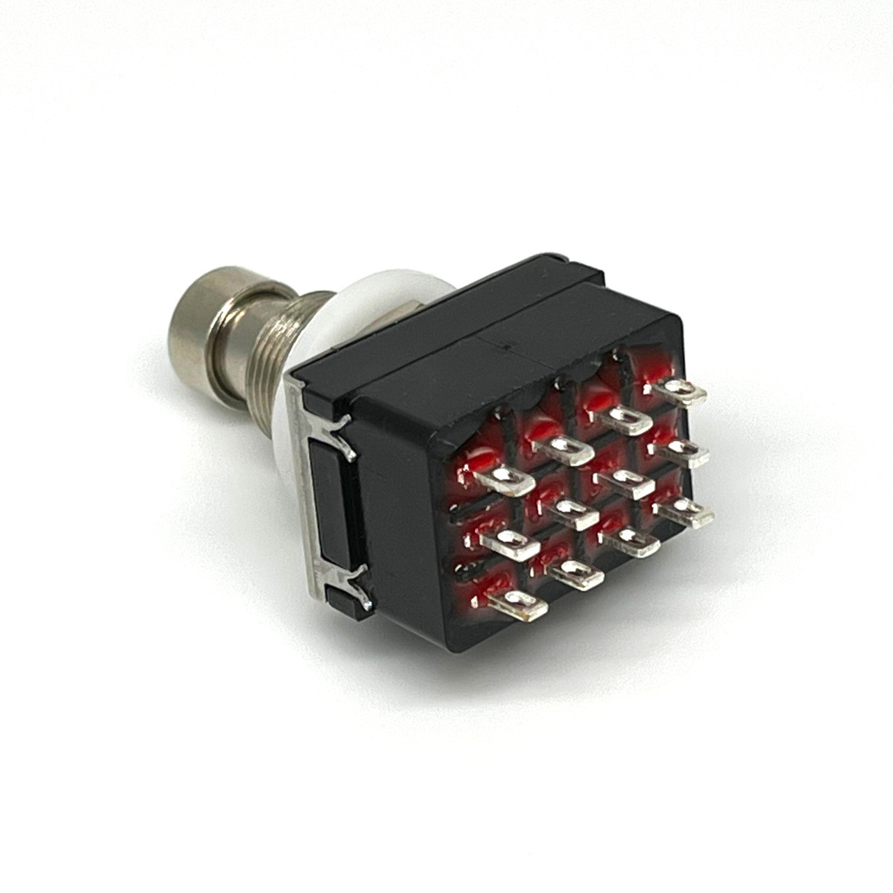 Black 4PDT Footswitch (latching) - Pedal Parts and Kits