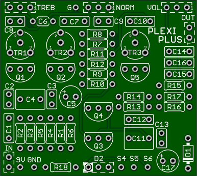 GuitarPCB Plexi Plus Pedal Kit by Pedal Parts and Kits