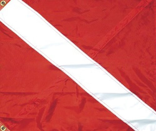 Diver Down Flag 24" x 20" Nylon Grommets Dive Flag Scuba Diving - Coral ...
