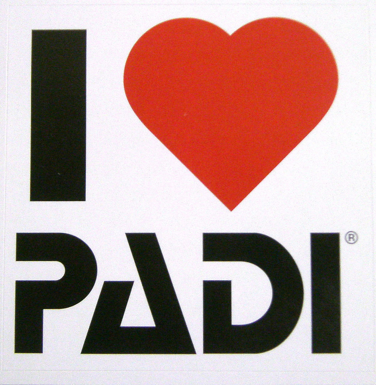Scuba Diving Bumper Decal Sticker 'I (Love / Heart) PADI' - 3" x 3 ...