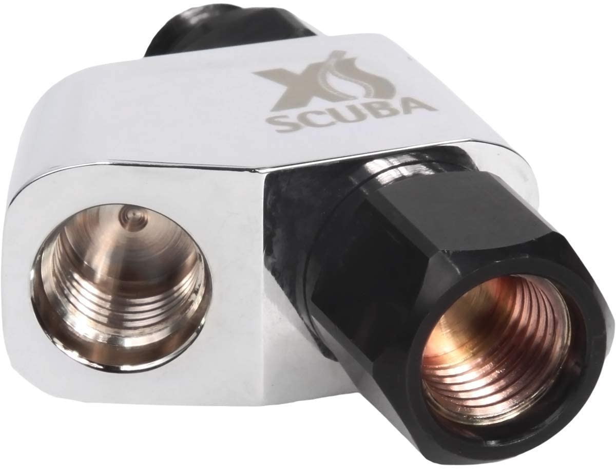 XS Scuba High Pressure Port Adapter 7/16" male HP to 2- 7/16"F Scuba ...