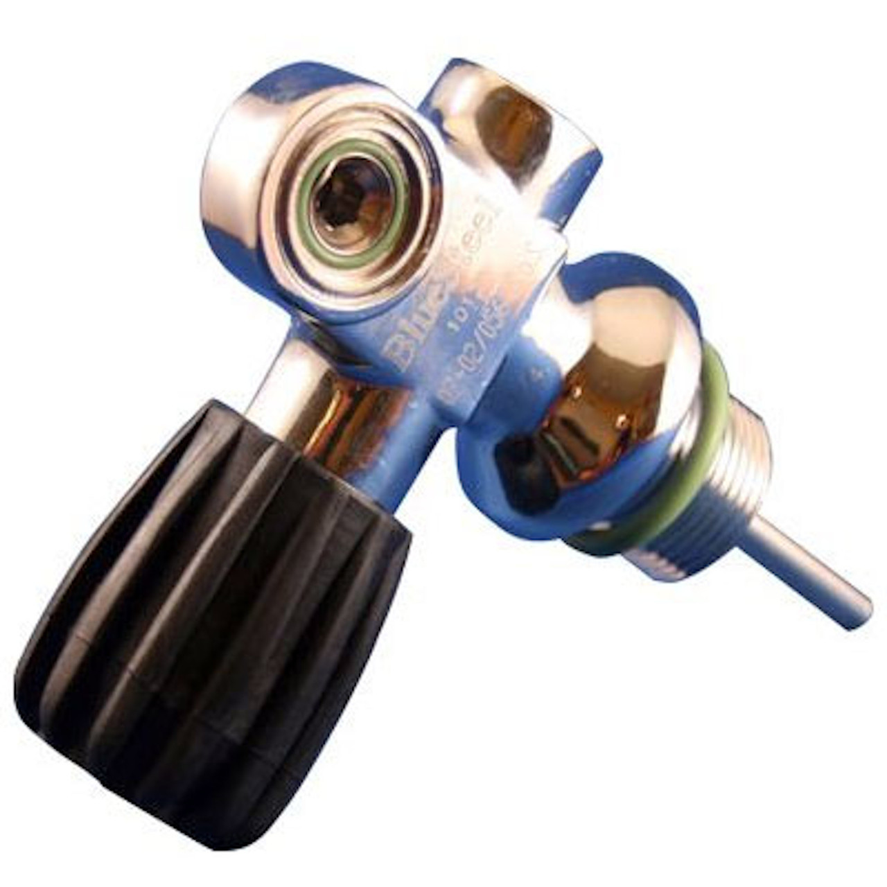 Blue Steel Right Hand Tank Convertible Pro Valve Assembly Scuba Diving ...