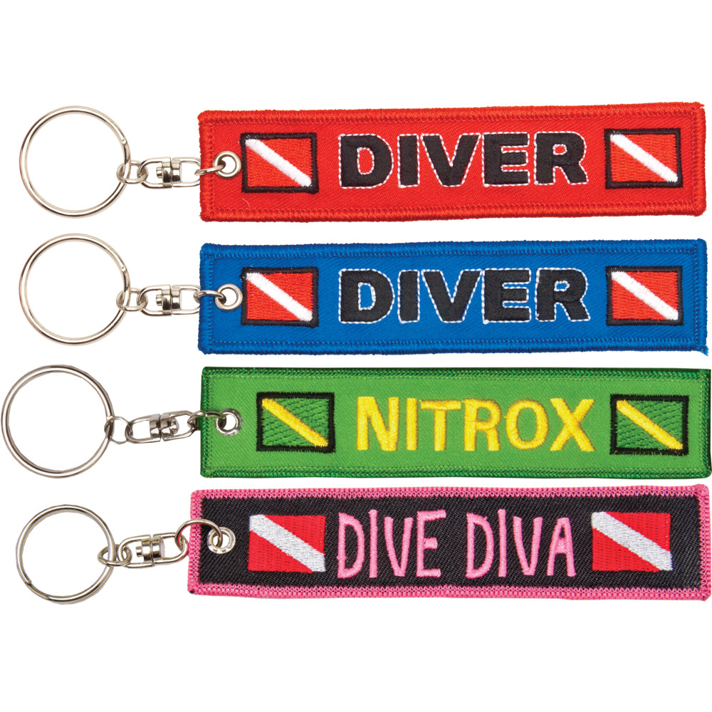 Scuba Diver Embroidered Banner Keychain - Coral Sea Scuba & Water Sports