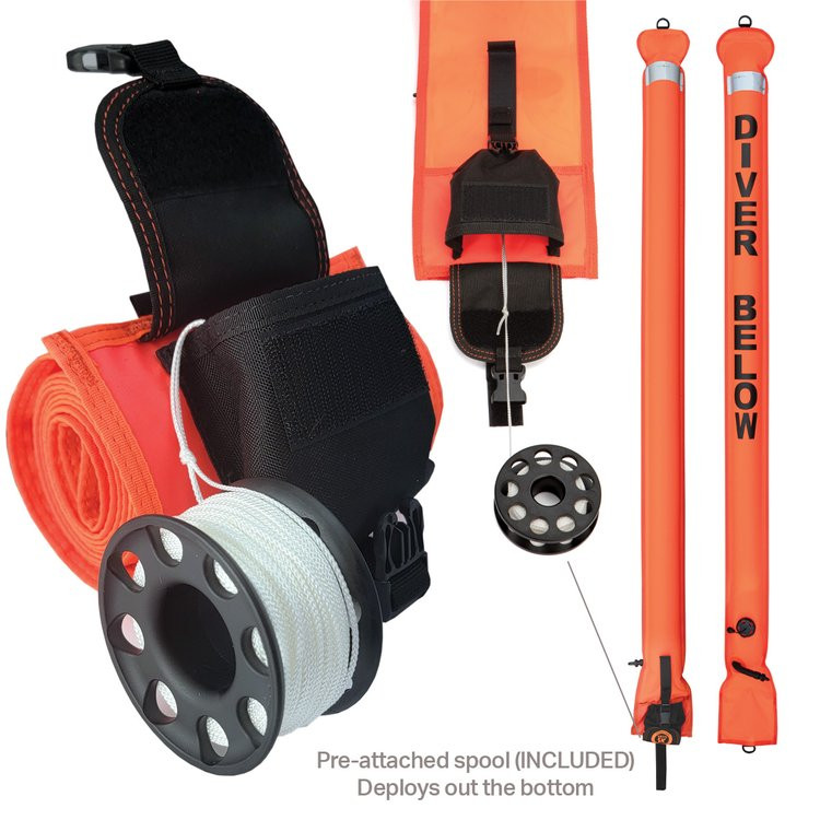 XS Scuba Quick Launch Surface Marker Buoy SMB Scuba Diving Dive Safety ...