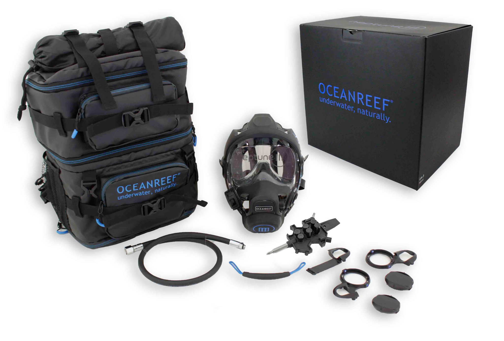 Ocean Reef Neptune III Full Face Scuba Diving Mask - Coral Sea Scuba ...