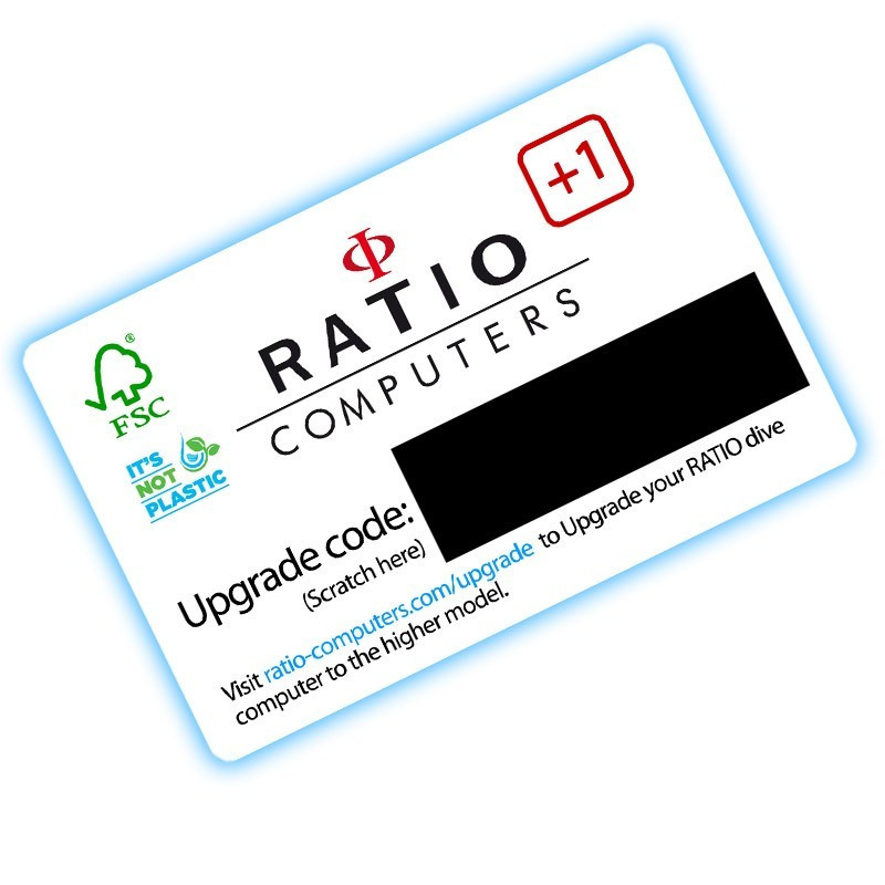 Ratio Computer Software Upgraded Cards - Coral Sea Scuba & Water Sports
