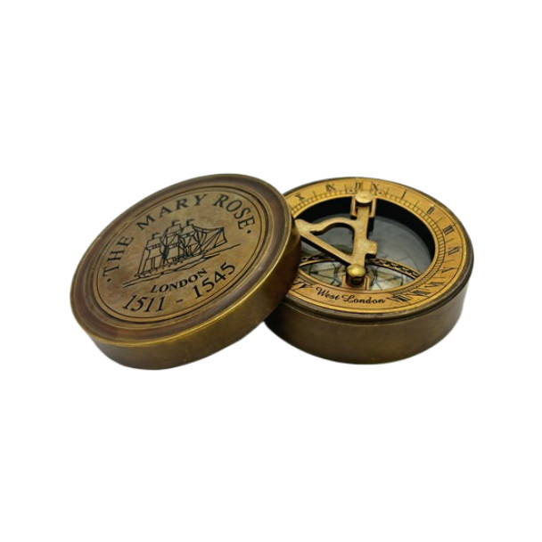 8199 BROAD MARY ROSE COMPASS NI1281 7CM X 7CM X 3CM - The Ugly Duckling