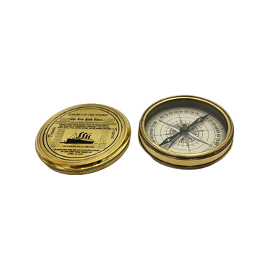 3746 LRG TITANIC COMPASS NI1281 8CM X 8CM X 2CM - The Ugly Duckling