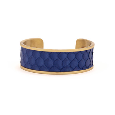 Medium Ocean Blue Gold Cuff