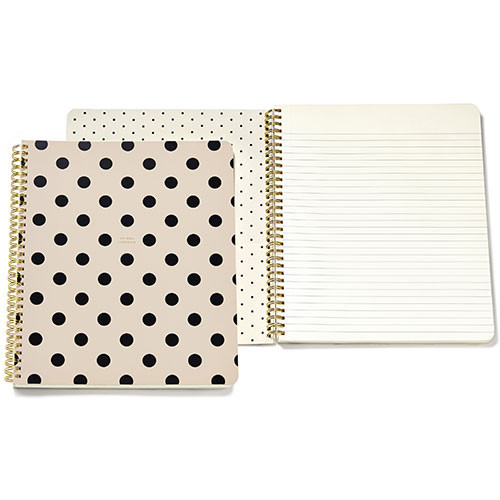 Kate Spade NY Spiral Notebook Black - CarefullyCrafted