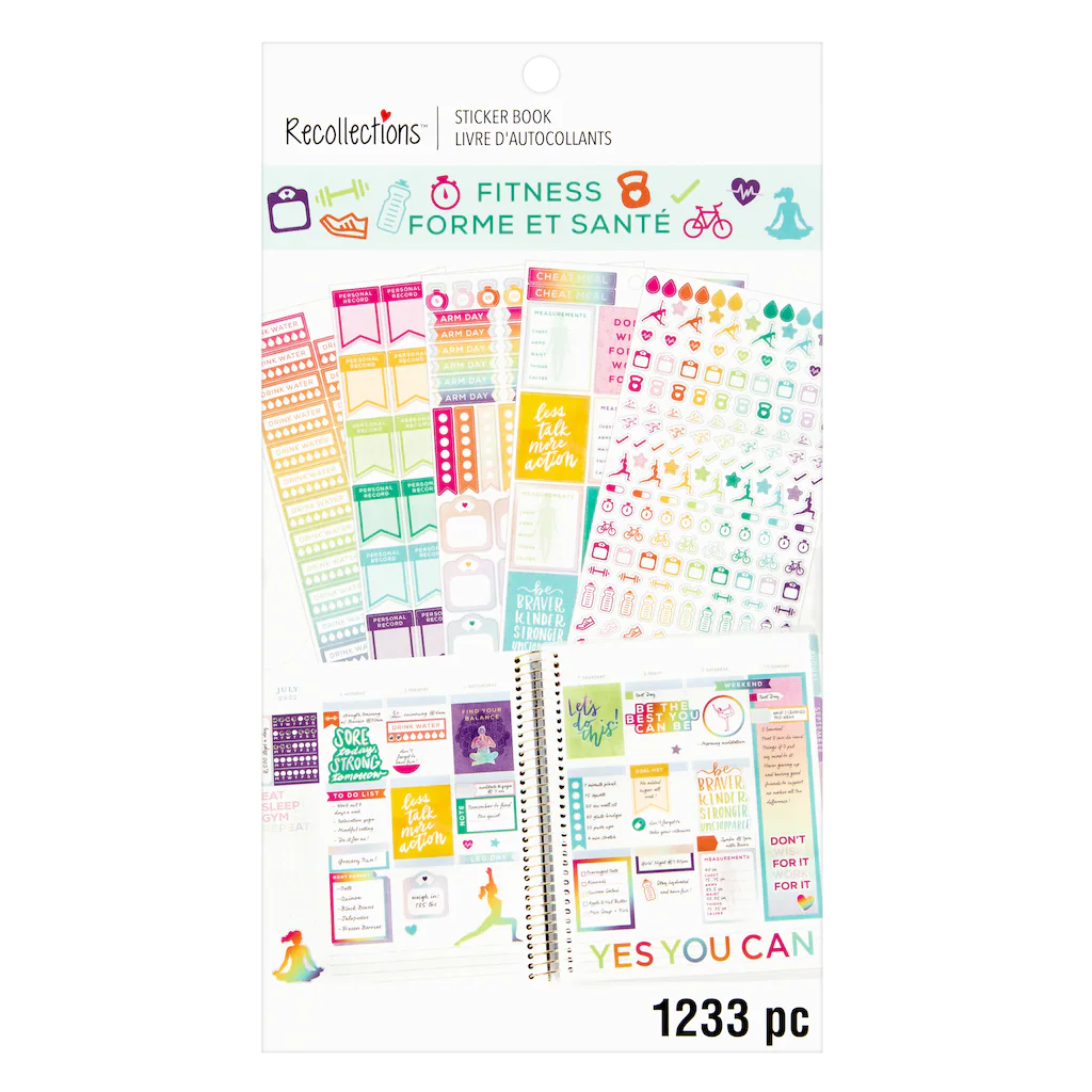 Recollections - Planner Sticker Book - Fitness Stickers - CarefullyCrafted