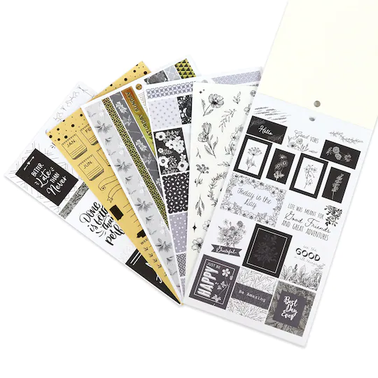 Recollections - Planner Sticker Book - Black & White - CarefullyCrafted