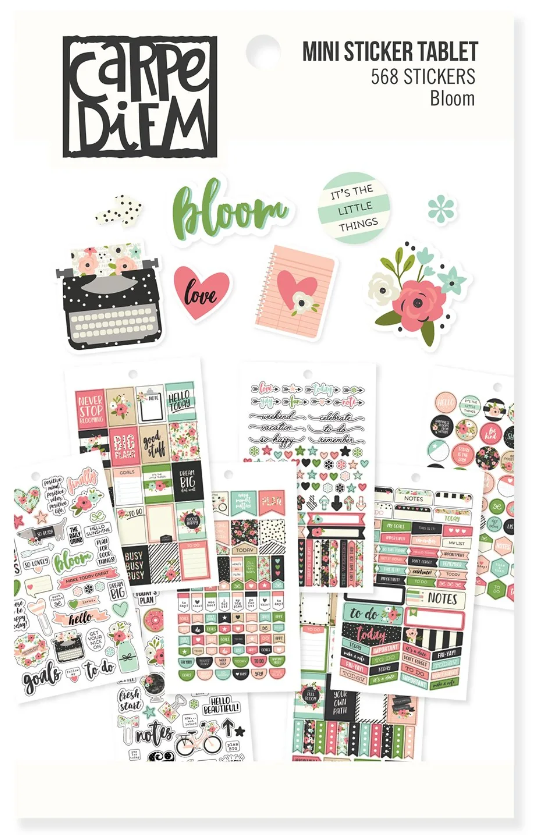 Carpe Diem - Simple Stories - Mini Sticker Book - Bloom - CarefullyCrafted