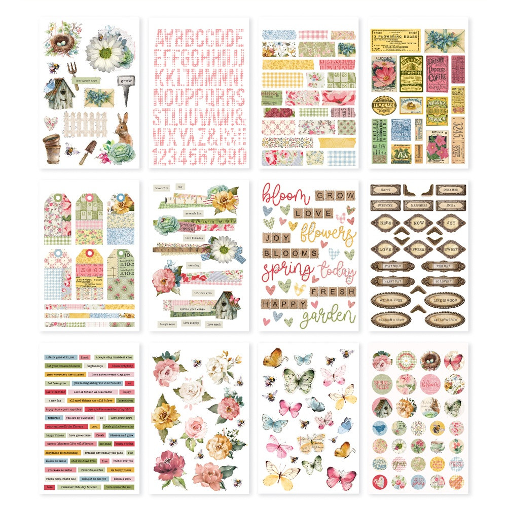 Simple Stories - A5 Sticker Book - Simple Vintage Spring Garden Sticker ...