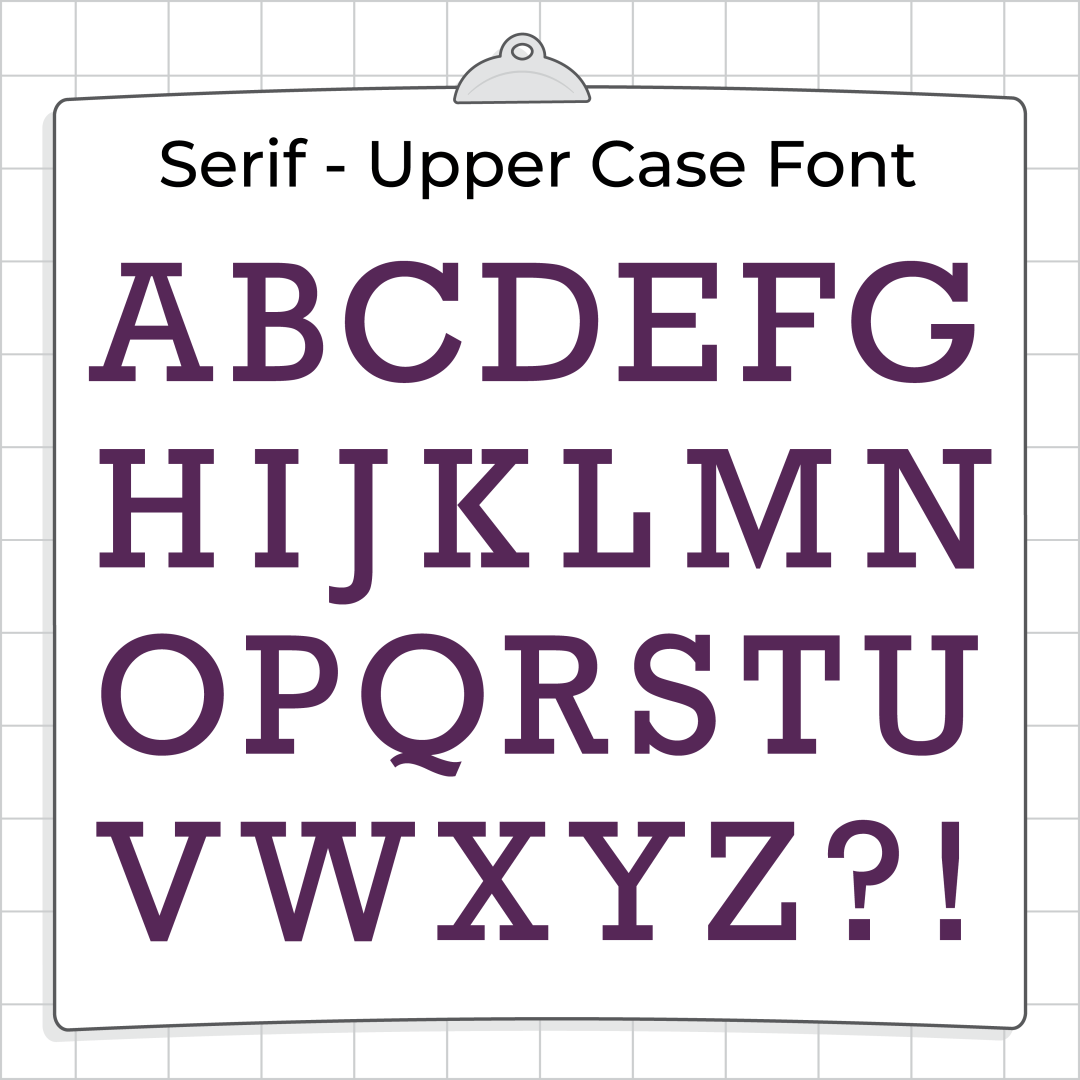 Oops a Daisy - Serif Font – A5 Stencil – Upper Case Alphabet ...
