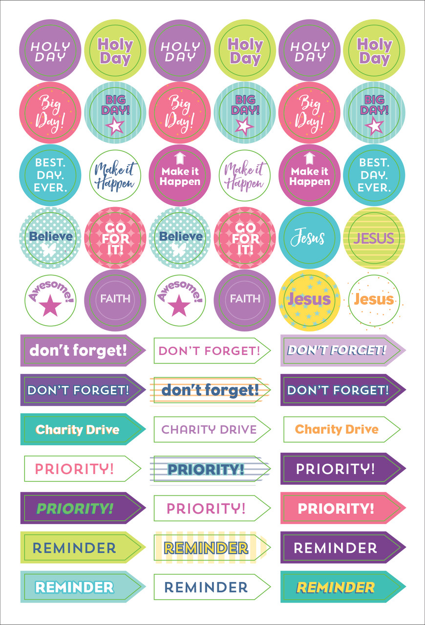Peter Pauper Press - Essentials Bible Weekly Planner Stickers ...