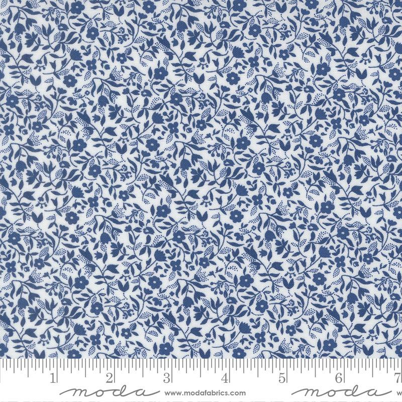 Moda Fabric - Blueprint - Camille Roskelley - Frolic Florals - White ...