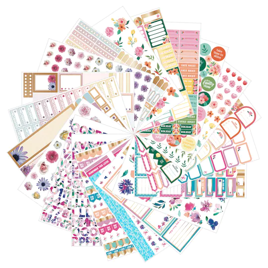 Recollections - Planner Sticker Book - Bright Florals - CarefullyCrafted