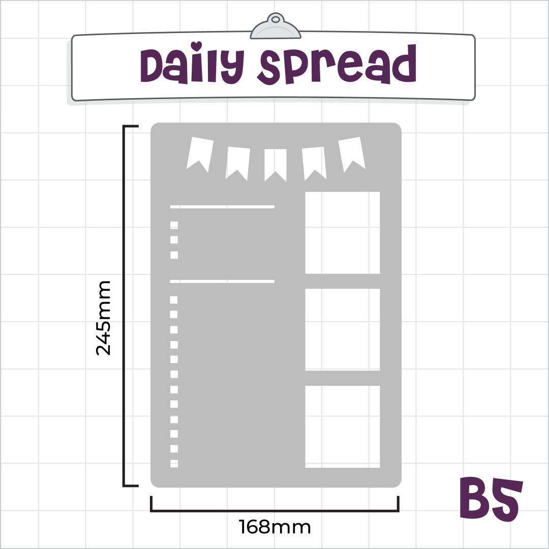 Oops a Daisy - Daily Spread – Super Easy Journal Stencil - B5 ...