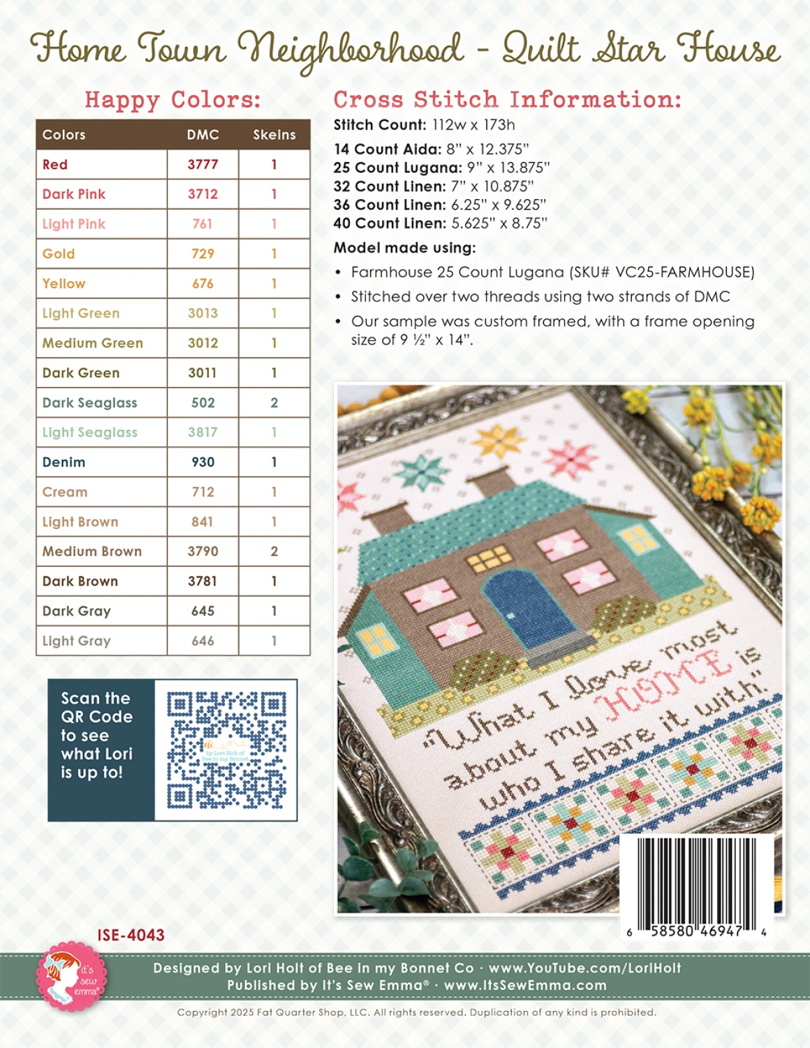 It's Sew Emma - Cross Stitch Pattern - Pattern of the Month 7 - Home ...
