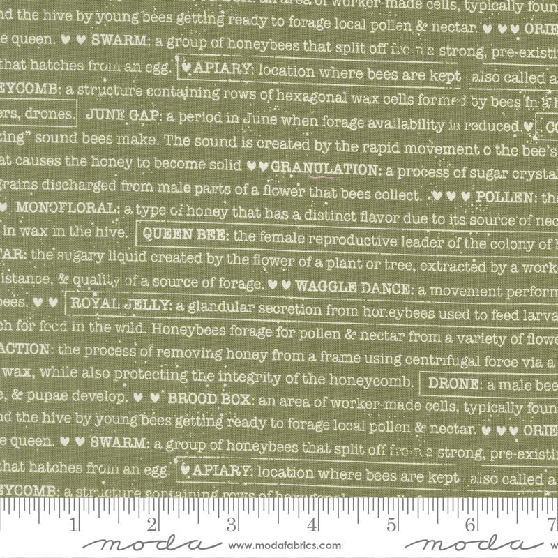 Moda Fabric - Wild Honey - Lella Boutique - Buzz Words Text and Words ...