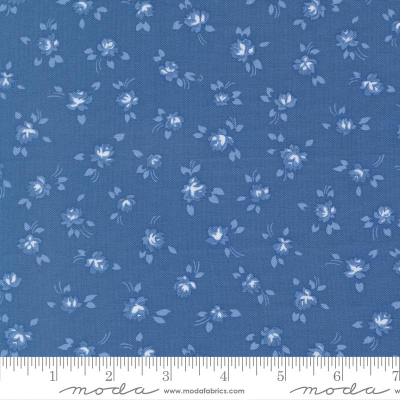 Moda Fabric - Blueprint - Camille Roskelley - Grace Small Floral - Sea ...