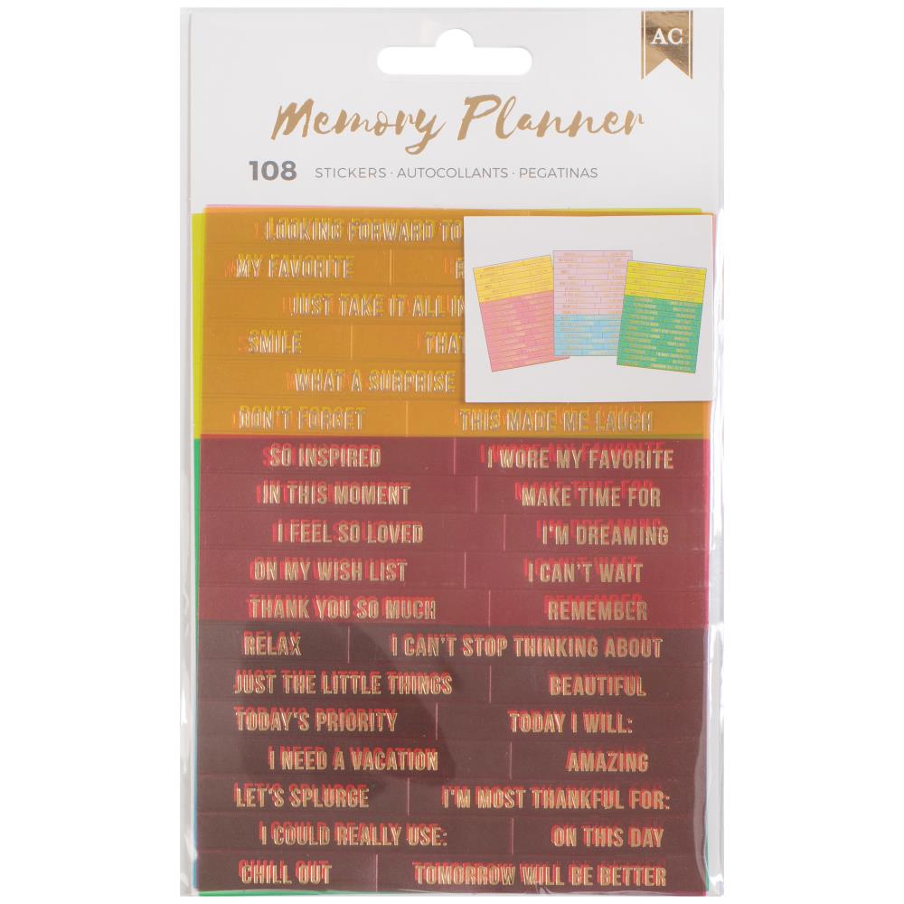 American Crafts - Memory Planner - Word Jumble Stickers - Phrases ...