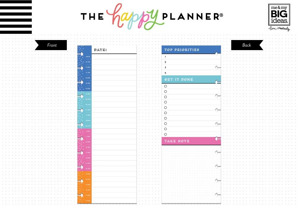 The Happy Planner - Me and My Big Ideas - Big Refill Note Paper - Half ...
