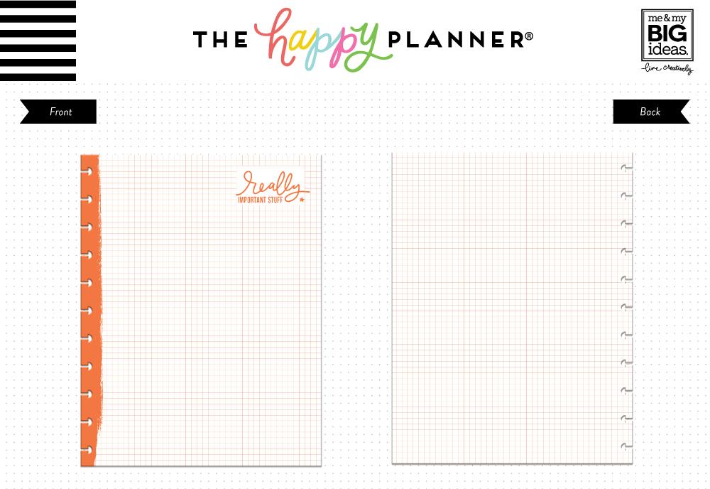 The Happy Planner - Me and My Big Ideas - Big Refill Note Paper - Full ...
