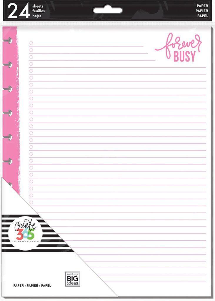The Happy Planner - Me and My Big Ideas - Big Refill Note Paper - Full ...