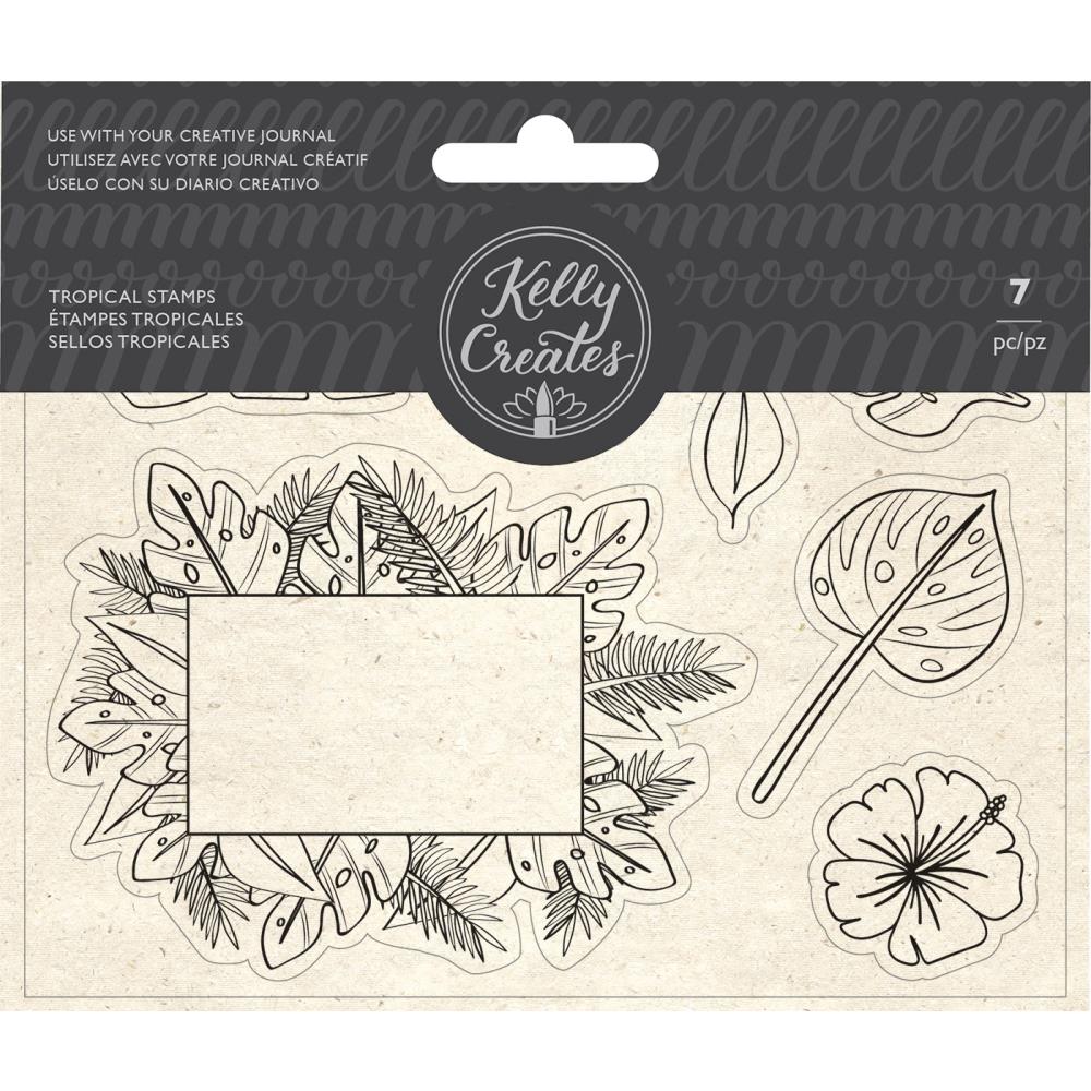 American Crafts - Kelly Creates - Acrylic Traceable Stamps - Tropical ...