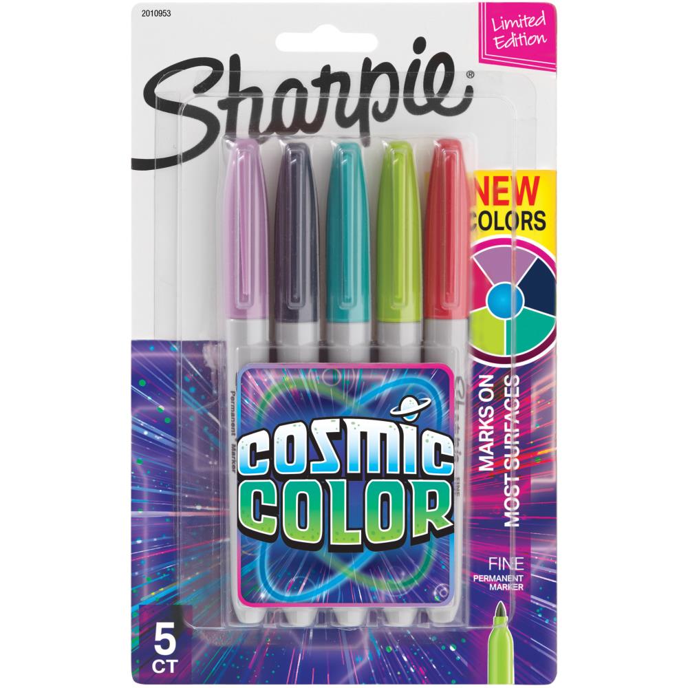 Sharpie - Cosmic Color - Fine Point Markers - Set of 5 - CarefullyCrafted