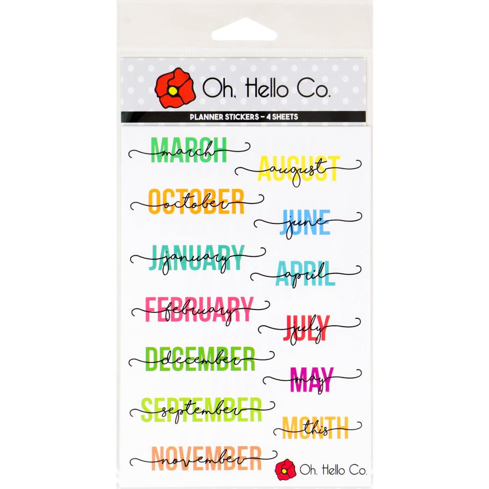 Oh Hello Co - Planner Stickers - Months Of The Year - CarefullyCrafted