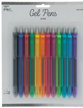 The Paper Studio - Assorted Gel Pens - Set of 12 - CarefullyCrafted